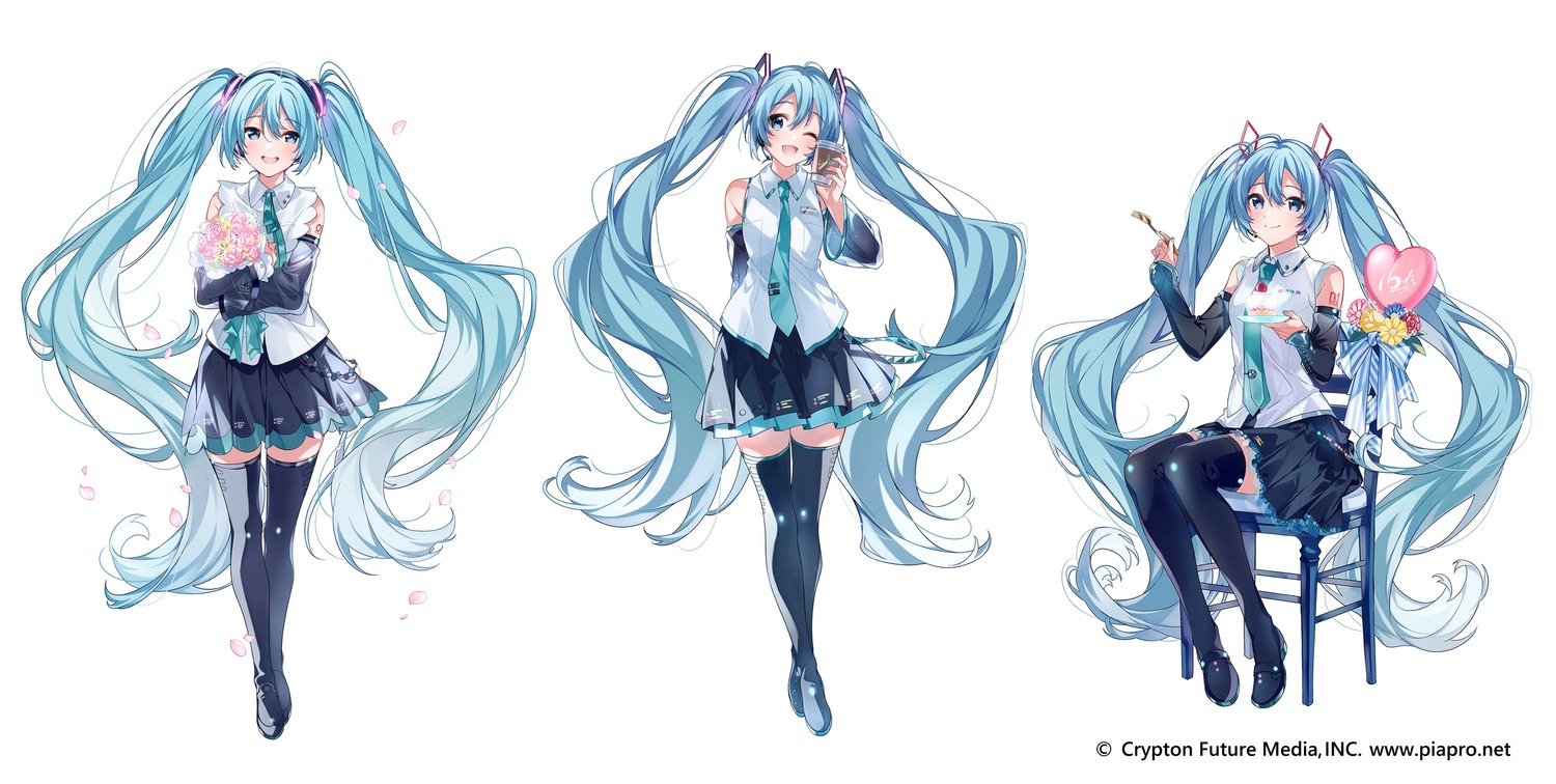 u35 vocaloid hatsune miku headphones tattoo thighhighs | #1117816 | yande.re